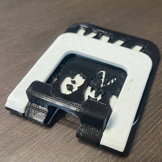 STL file 🎸 KISS Logo Mobile Phone Holder 🤘 ・3D printable design to ...