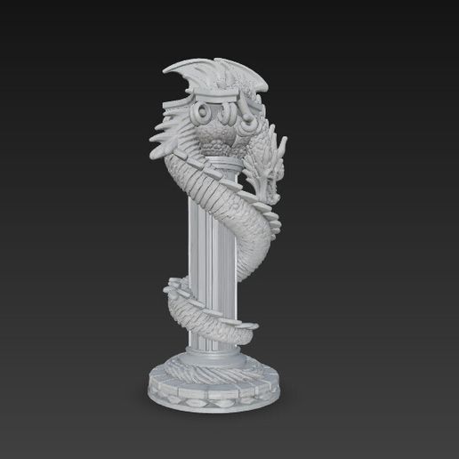 🐉 3D Printable Ancient Chinese Dragon Column・ STL File for 3D printing ...