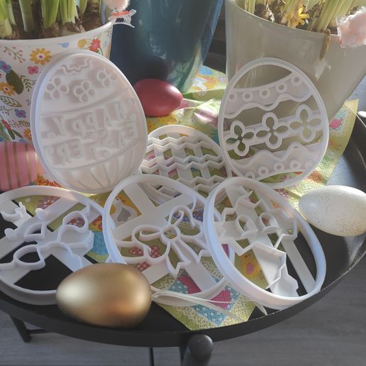 Archivo STL gratis Cortapastas de huevos de Pascua 🍽️ ・Diseño de ...