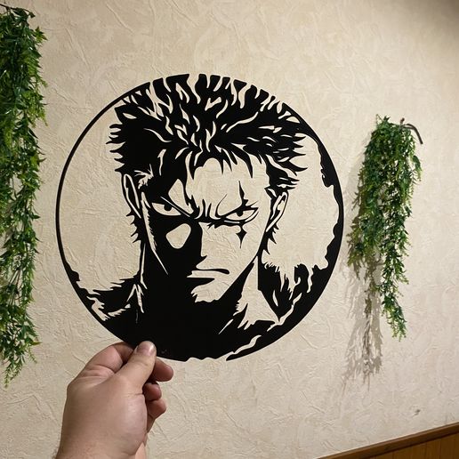 STL file Roronoa Zoro - One Piece - Silhouette 2D 👤 (DXF and SVG)・Model ...