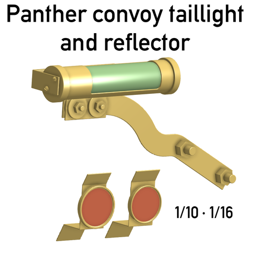 🪖 German panther convoy taillight and reflector. 1/10 and 1/16・ STL ...