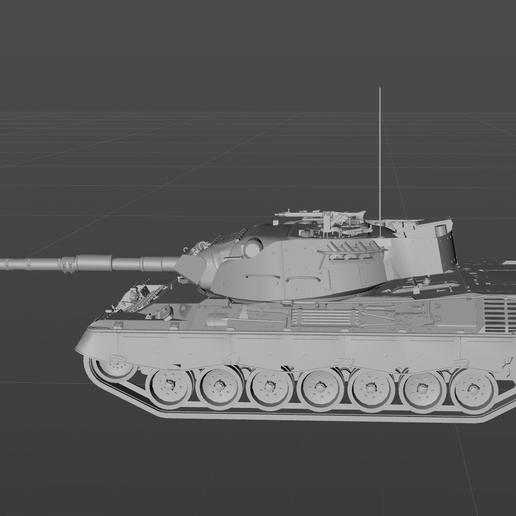 🐆 Material del modelo 3D del tanque alemán "Leopard" A1A1・Archivo OBJ ...