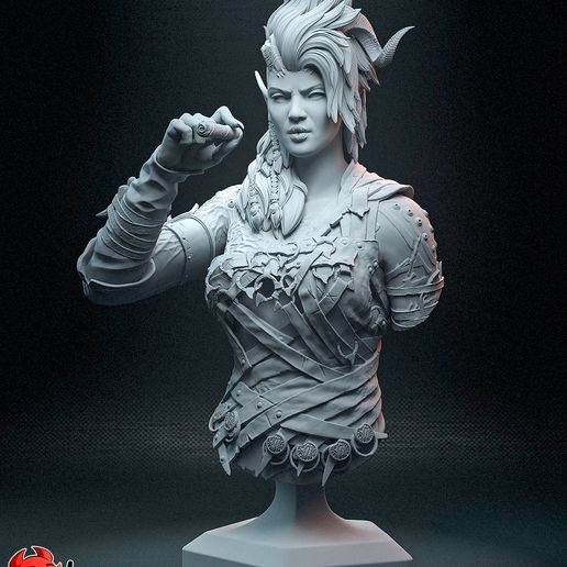 Archivo STL Busto de Karlach 👾 ・Objeto de impresión 3D para descargar・Cults