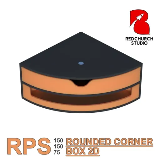 📦 RPS 150-150-75 rounded corner box 2d・ 3D File for 3D printing・Cults