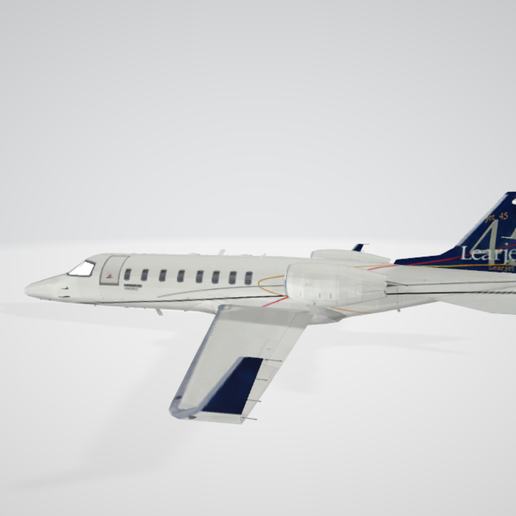 ️ Bombardier Learjet 45xr 3D Model low poly・ STL File for 3D printing・Cults