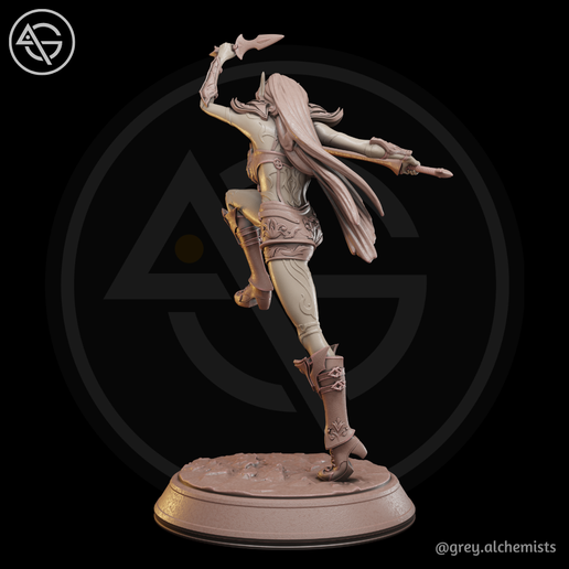 🏹 Rina the Drow Demon Hunter - Attack Pose, DnD Miniatures - Fantasy ...