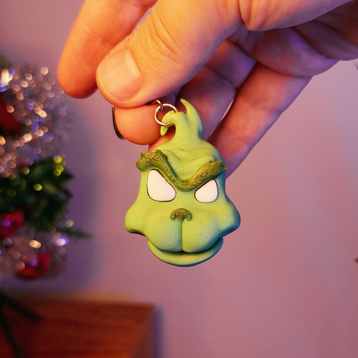 🎄 The grinch - Keychain Phone Stand・Free 3D File for 3D printing・Cults