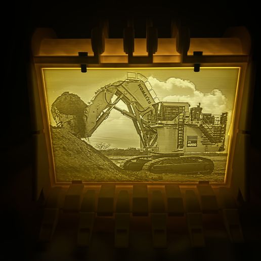 Free STL file lithophane of a Komatsu PC 4000 🔦 ・Design to download and ...