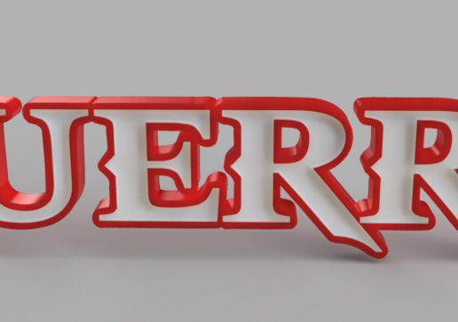 STL file LED NAME: GUERRA 🔦 ・3D printing design to download・Cults