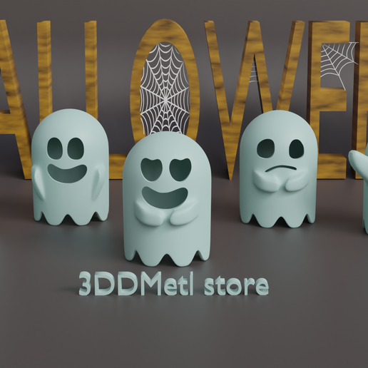 🎃 Halloween ghosts・ 3D File for 3D printing・Cults