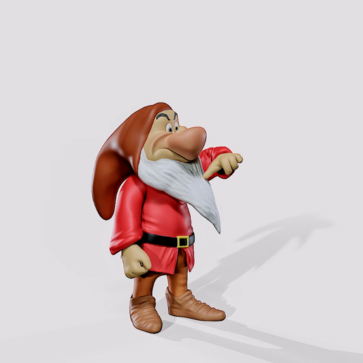 🎨 GRUMPY THE DWARF - fan art of Seven Dwarfs | MULTI-PARTS・ STL File for 3D printing・Cults