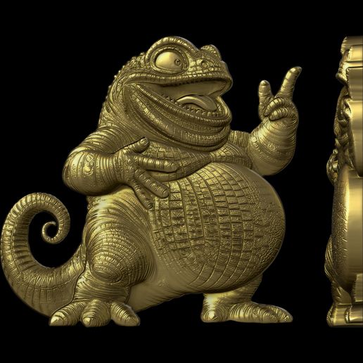 🦎 Funky Lizard Relief Pendant Key chain STL file for 3d printing or CNC ...