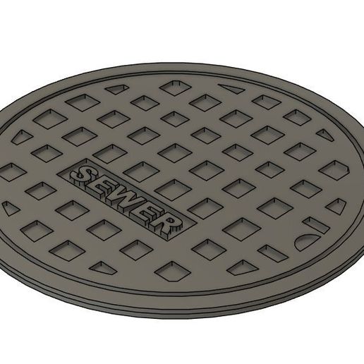 🌆 1:87 Scale Sewer Cover・ 3D File for 3D printing・Cults