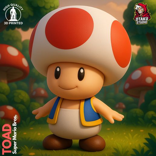 🎨 Toad - Super Mario Fan Art 3D Model・Free STL File for 3D printing・Cults