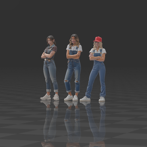 🔧 "PIT QUEENS" - Set 1 | 3 Female Racers & Mechanics - 1/64 Scale 🔧 ...