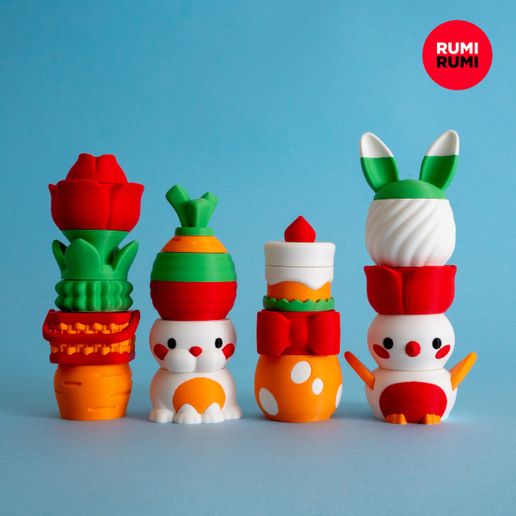👌 Easter Stackable Rumi Blocks Toys・ 3D File for 3D printing・Cults