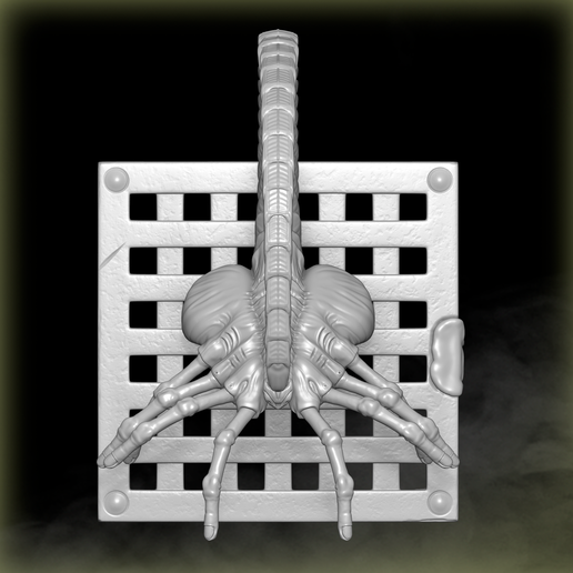 👽 Facehugger with base・ STL File for ・Cults