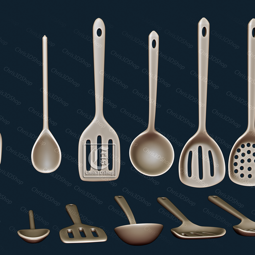🔪 Kitchen Utensils - Digital Files in STL format for CNC・ 3D File for ...