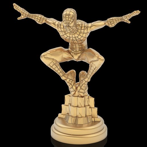 🕷️ spider man statue・ STL File for ・Cults