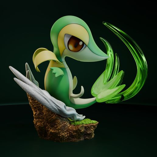 🐉 Pokemon Snivy - Hoja Aguda・Archivo 3D para Impresión 3D・Cults