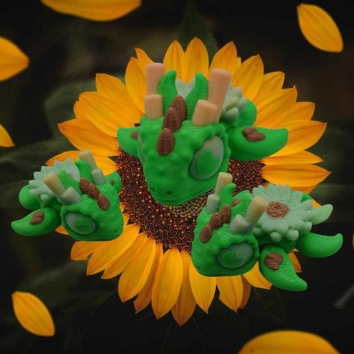 🌻 Sunflower Turtle・ STL File for 3D printing・Cults