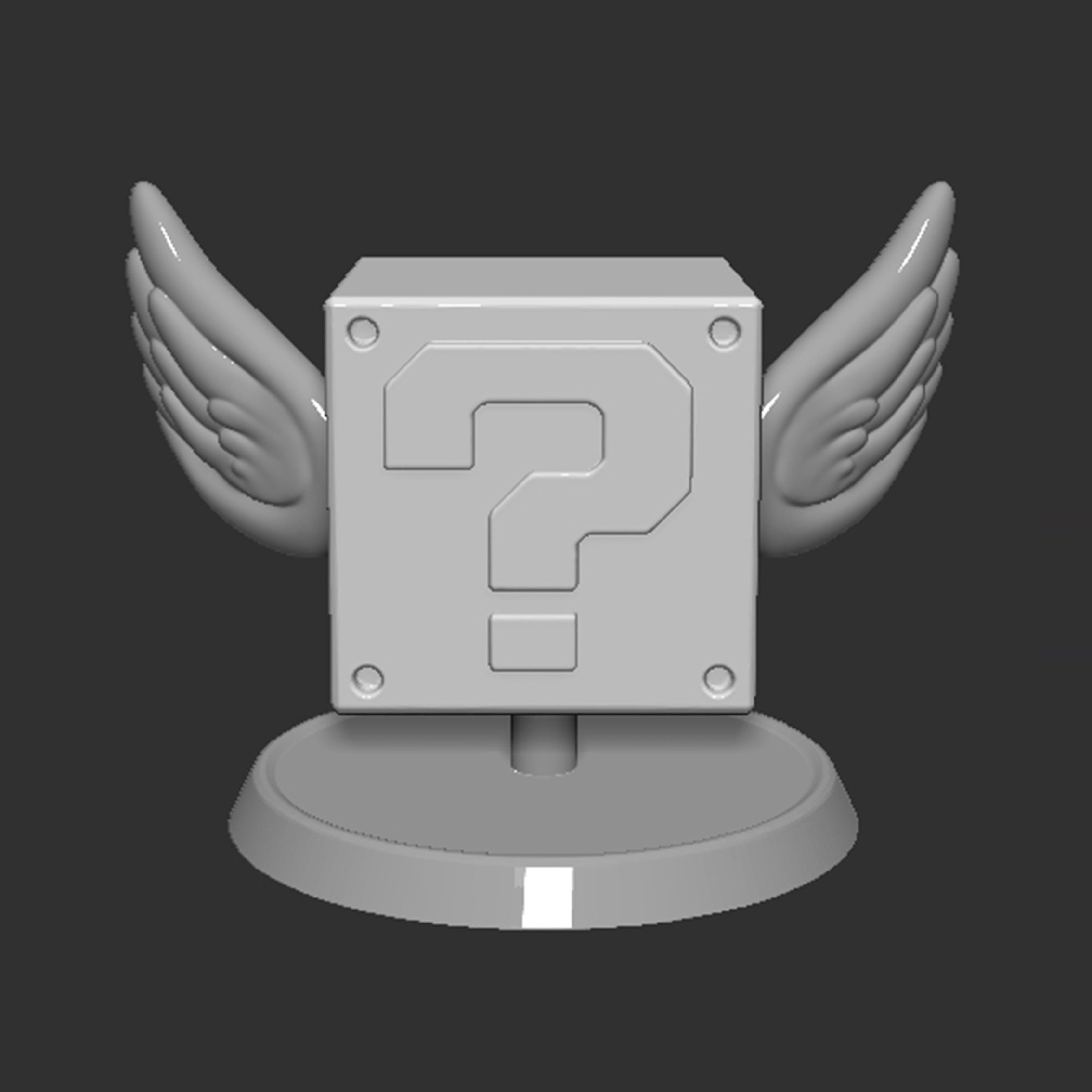 Download STL file Mario Flying Question Block Based • Model to 3D print ...