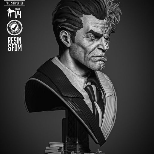 3D file B3DSERK TWO FACE PORTRAIT BUST READY FOR PRINTING 👤 ・3D ...