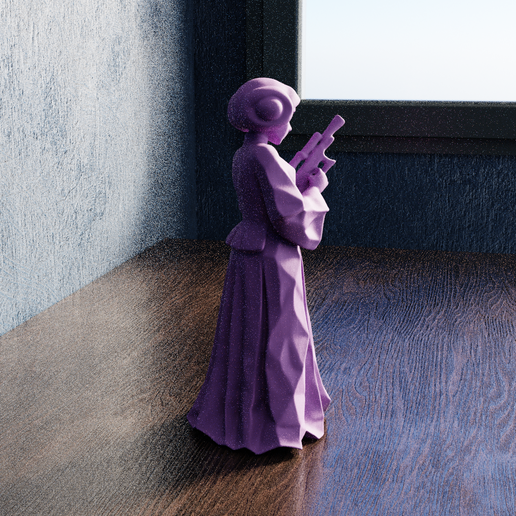 👸 Low Poly Princess Leia・ STL File for 3D printing・Cults