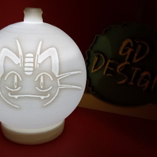 Archivo STL Pokémon Meowth 3D Christmas Ornament Light 🎄 ・Plan de ...