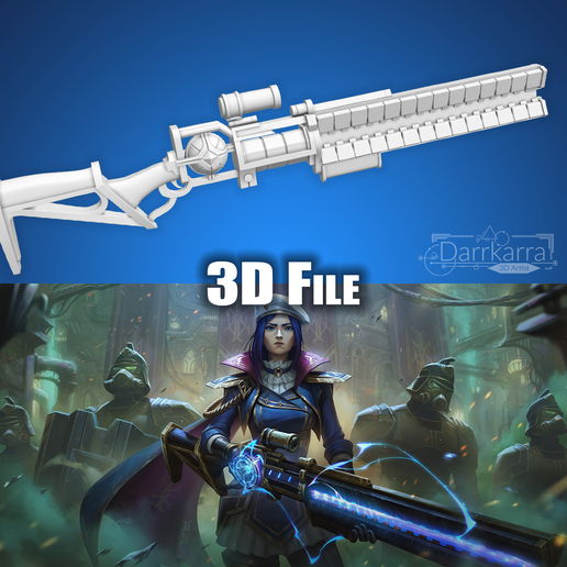 🔫 Caitlyn Arcane Commander League of Legends STL files・ 3D File for 3D ...