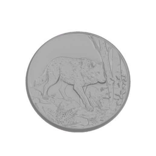 🦊 Red Fox with Kit Round Plate - CNC & 3D Print STL・ 3D File for 3D ...