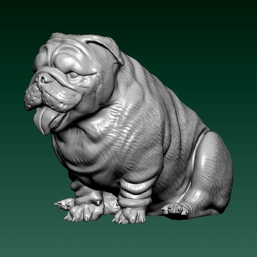STL file Pit Bull Terrier 3D printable vertical version 🐂 ・3D printer ...