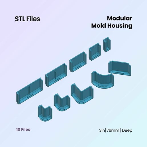 🪔 Modular Mold Housing (3in-76mm Deep) 12 Interchangable Master Parts ...