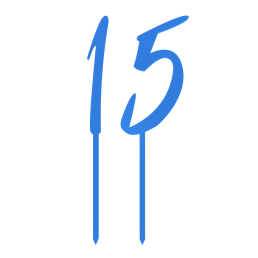 Archivo STL Numero 15 Topper 🎂 ・Objeto imprimible en 3D para descargar ...