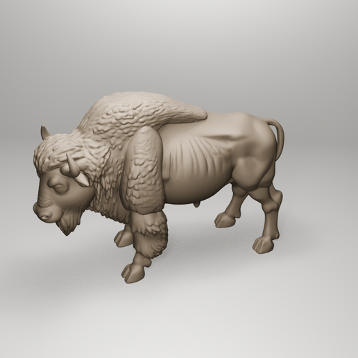 🦬 Stylized Bison STL – Artistic Buffalo Full Body 3D Model for Printing ...