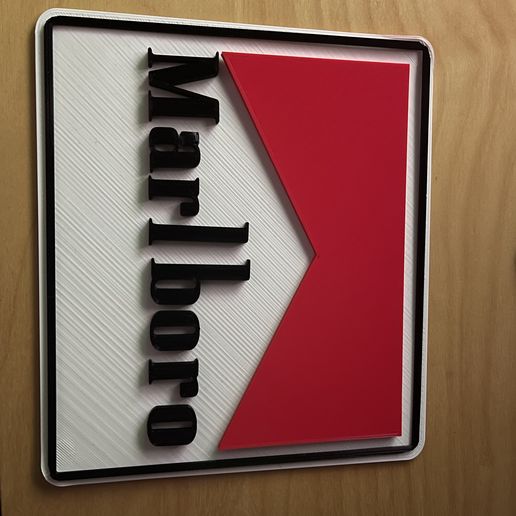 🛡️ Marlboro Sign・ 3D File for 3D printing・Cults