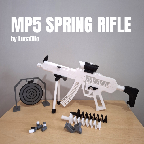 🔫 MP5 Spring Rifle - Shoots fake bullets with mag・ STL File for 3D ...