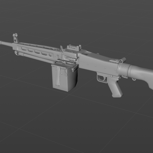 🔫 Swiss SIG MG710 machine gun digital model・ OBJ File for 3D printing・Cults