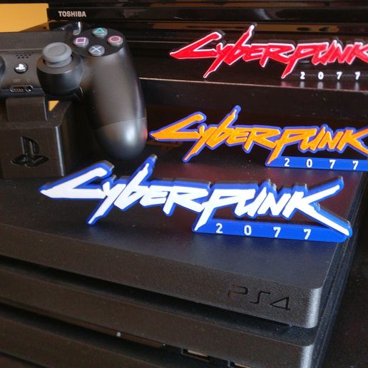 STL file Cyberpunk logo 🔮 ・Model to download and 3D print・Cults