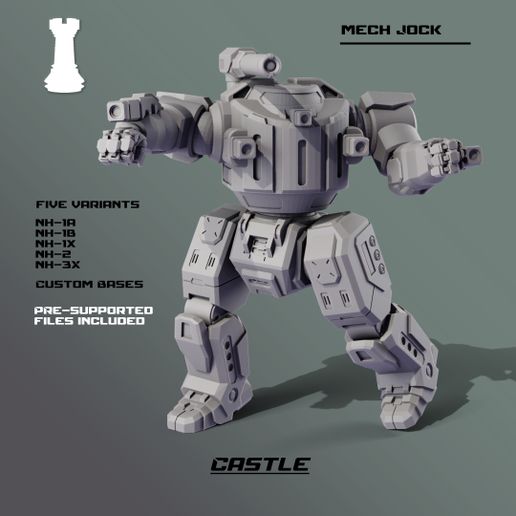 🏰 American Mecha - NH Castle - Mech Jock・ 3D File for 3D printing・Cults