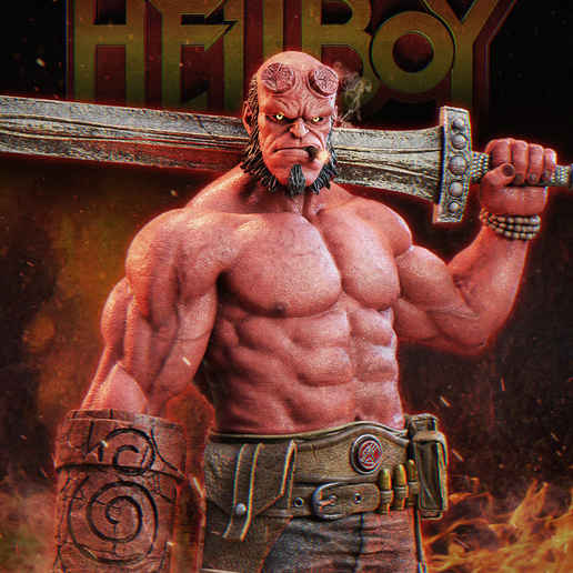 👾 Hellboy・ 3D File for 3D printing・Cults