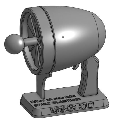 3D file Earthworm Jim Ray Gun 🔫 ・Model to download and 3D print・Cults