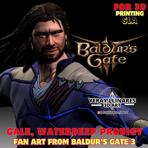 🎮 Gale, the Waterdeep prodigy from Baldur's Gate 3・ STL File for 3D ...