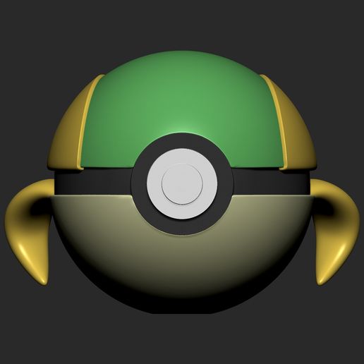 🐉 Pokemon Snivy Pokeball・ STL File for 3D printing・Cults