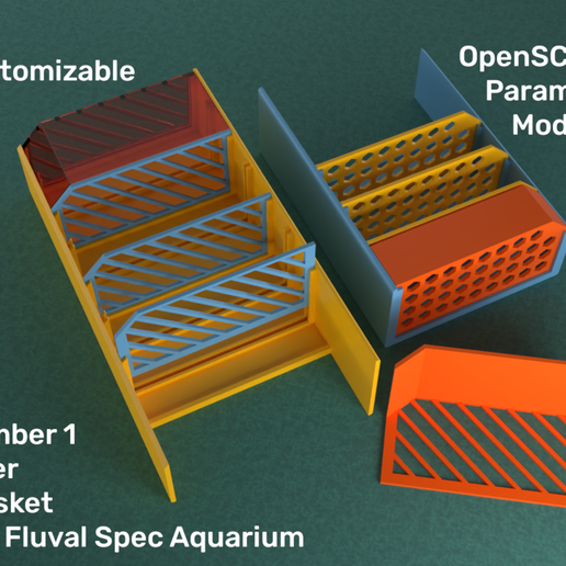 🧺 Filter Basket for Fluval Spec Aquarium・Free 3D File for ・Cults