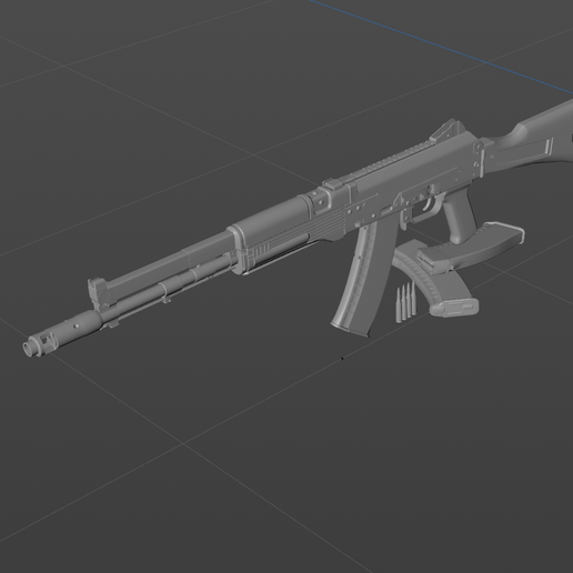 🗺️ Soviet AK-107 rifle 3D model material-1・ OBJ File for 3D printing・Cults