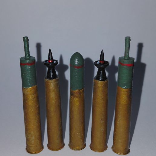 🪖 105 mm Tank ammo (Heat, Hesh, APFSDS)・ STL File for 3D printing・Cults