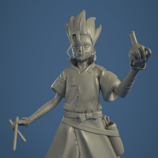 👾 Senku. Dr. Stone・ 3D File for 3D printing・Cults