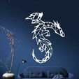 STL file Geometric Dragon 🐉 ・3D print design to download・Cults