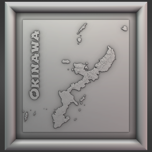 🏝️ Okinawa Island 沖縄島 3D Relief・ STL File for 3D printing・Cults